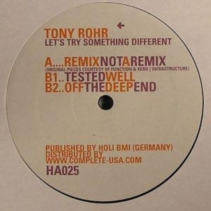 Let s Try Something Different by Tony Rohr on MP3, WAV, FLAC, AIFF ...