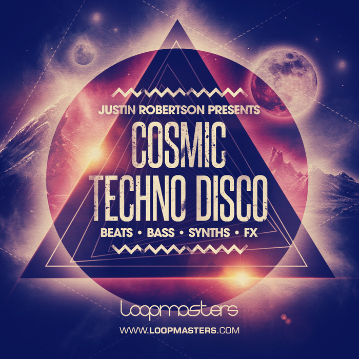Justin Robertson: Cosmic Techno Disco (Sample Pack WAV/APPLE/LIVE/REASON) at Juno Download